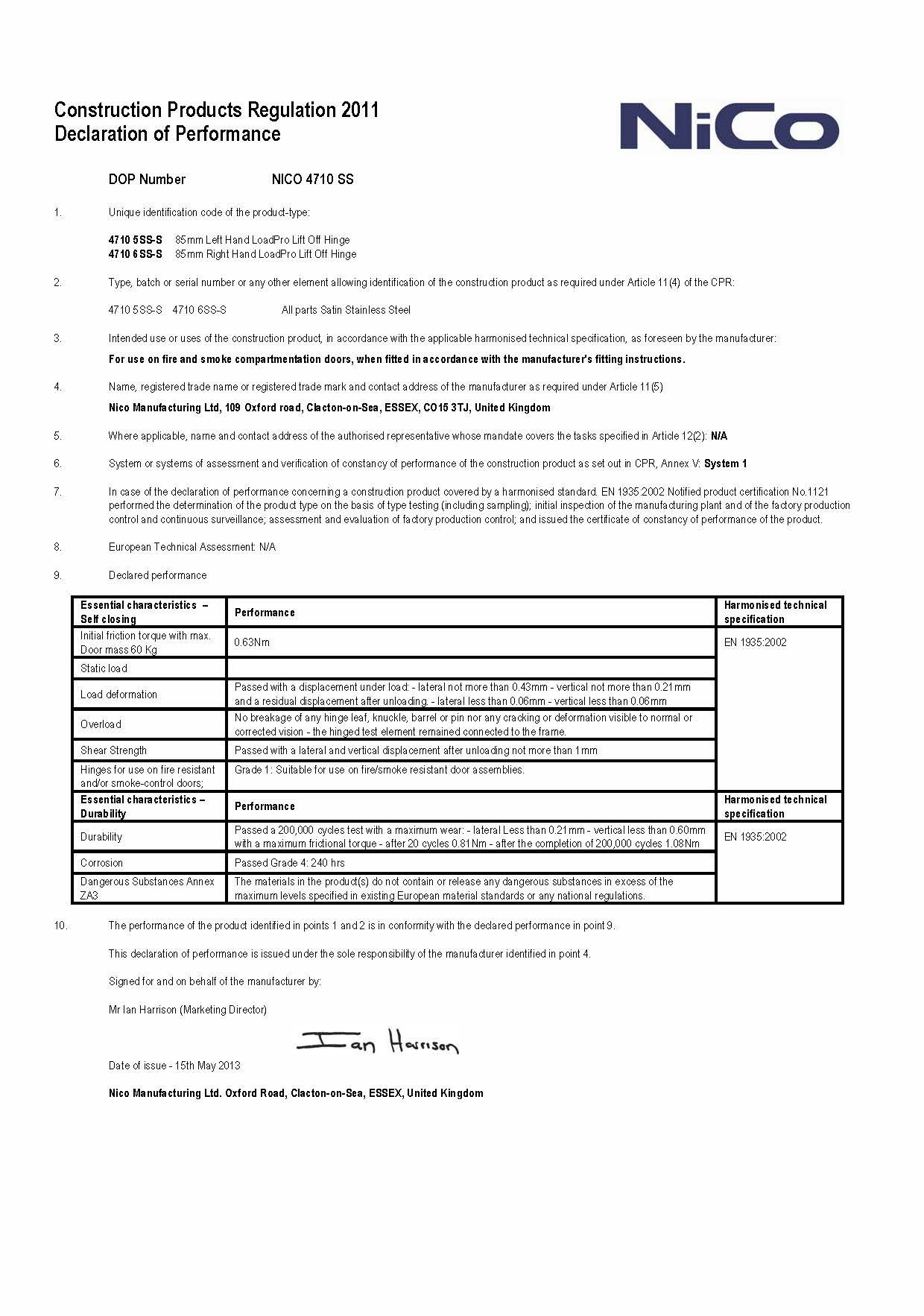 NiCo Manufacturing Ltd