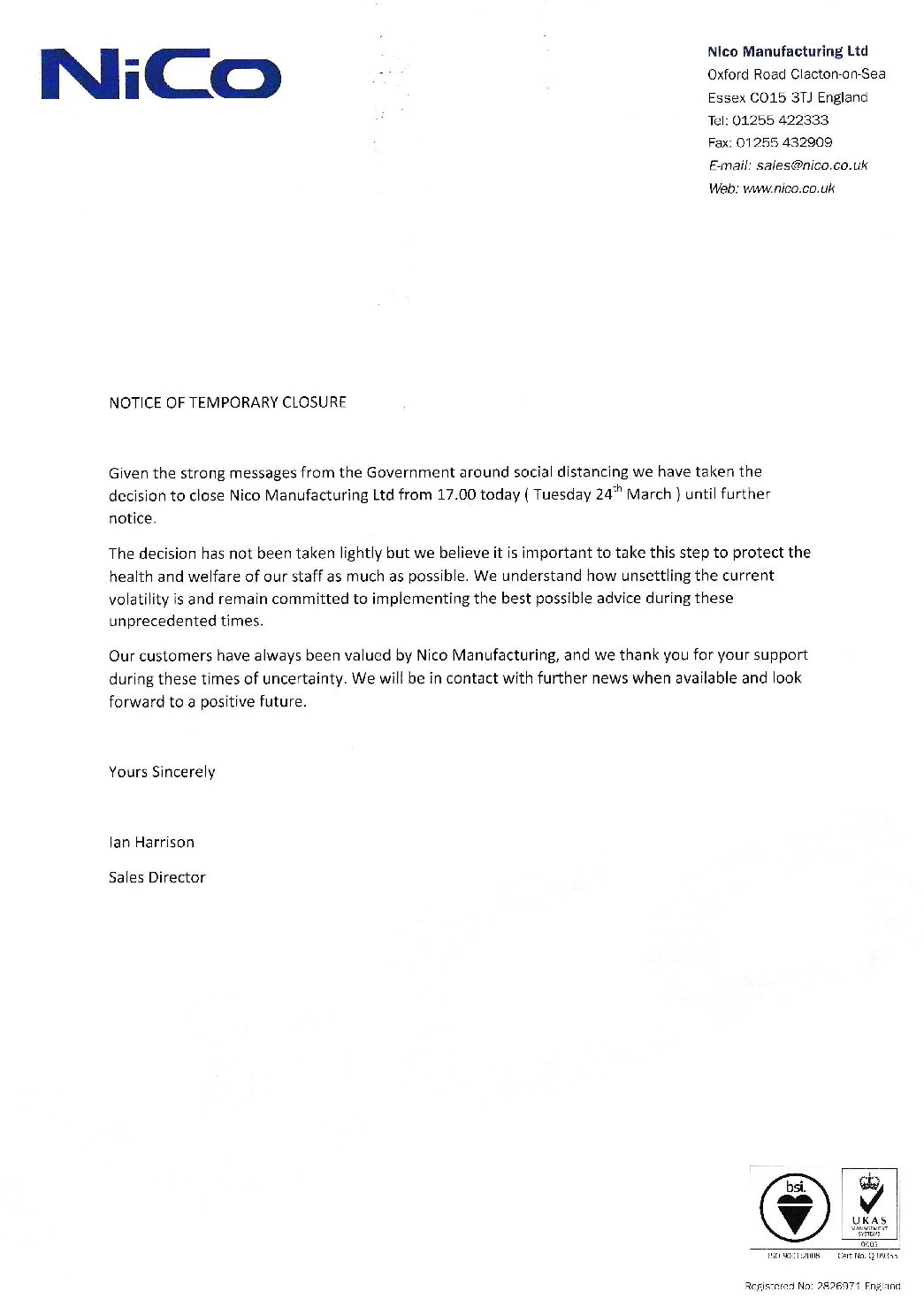 NiCo Manufacturing Ltd